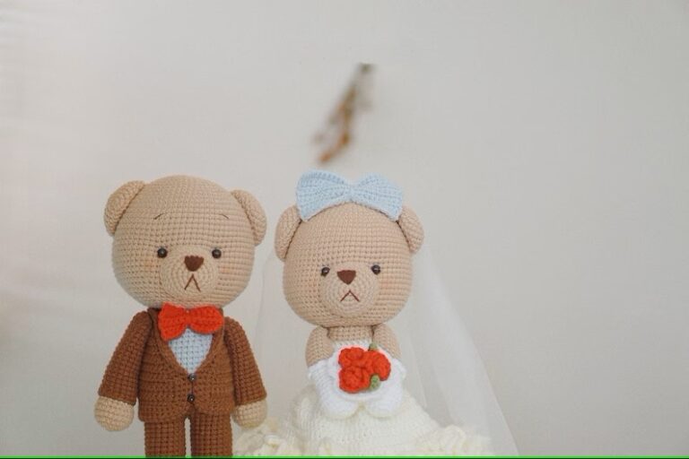 Crochet Cute Wedding Bear Amigurumi Free Pattern – Free Amigurumi
