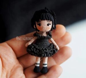 Crochet Cute Merlina Doll Amigurumi Free Pattern – Free Amigurumi